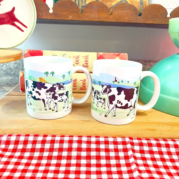 e.rosen | Dining | Vintage Cow Mugs Farm Erosen Hillside Cows Gift Cups ...